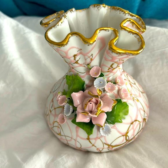 Lefton | Accents | Vintage Lefton China Hand Painted Applied Flowers ...